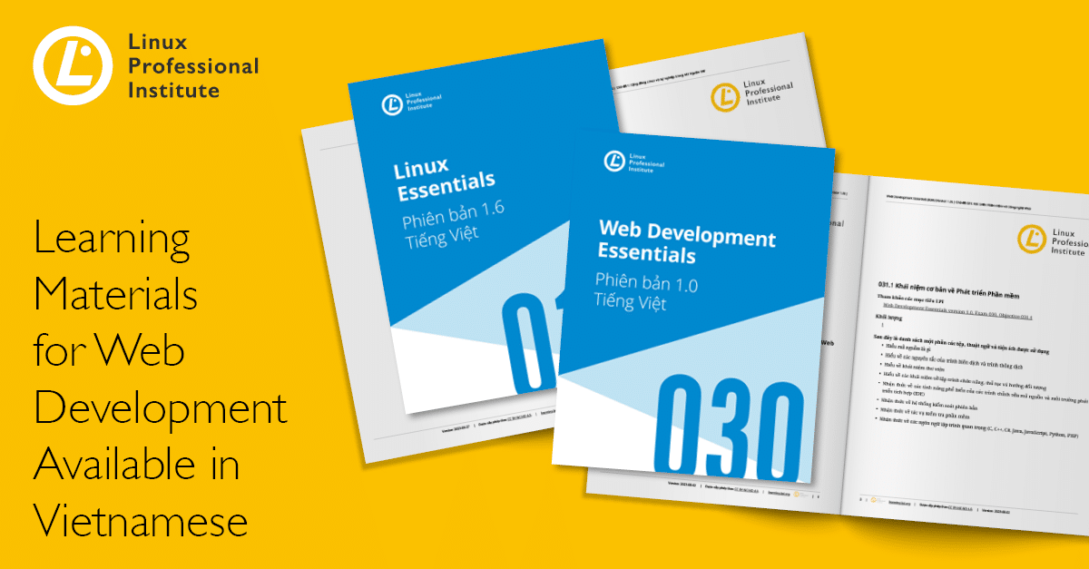 Lpi Vietnamese Learning Materials For Web Development Essentials Linux Professional Institute